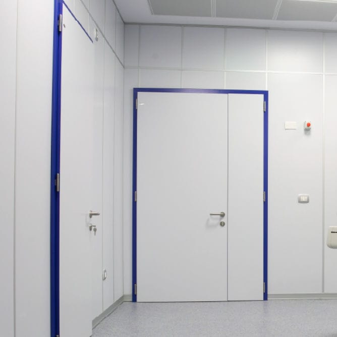 Radiation protection door - MeSpo - hospital / swing / aluminum