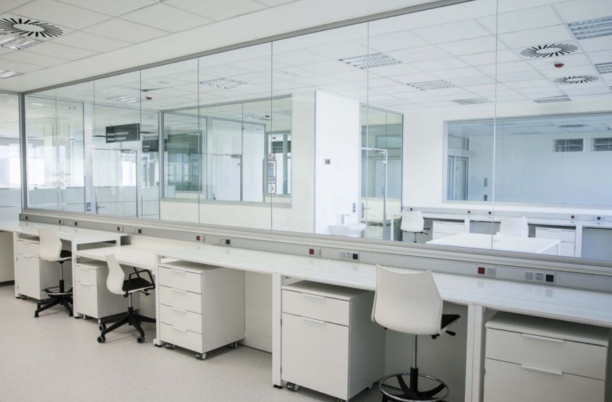 Waste cabinet - HIBLAB - laboratory / with shelf / with door