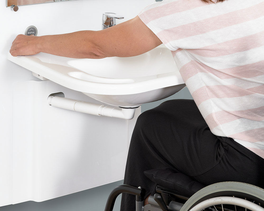 Hygiene area hand wash basin - SlimLine - ROPOX - 1-station / wall-mount