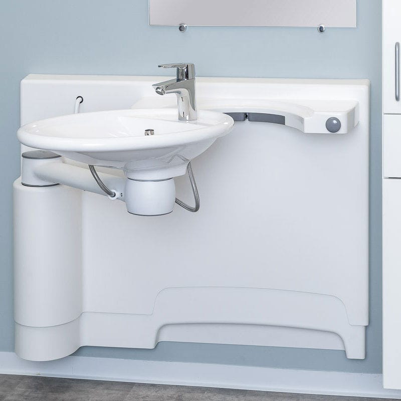 Hygiene area hand wash basin - Swingline - ROPOX - 1-station / wall-mount / height-adjustable