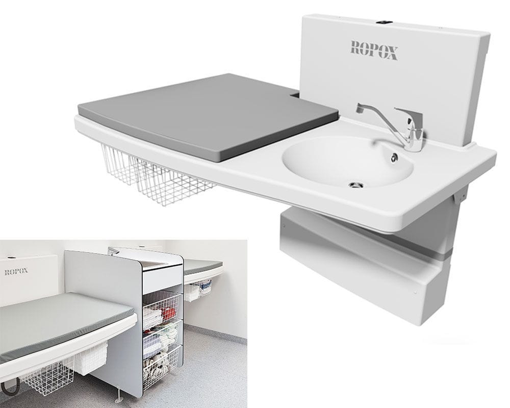 Changing table - Maxi2 - ROPOX - rectangular / pediatric / with sink