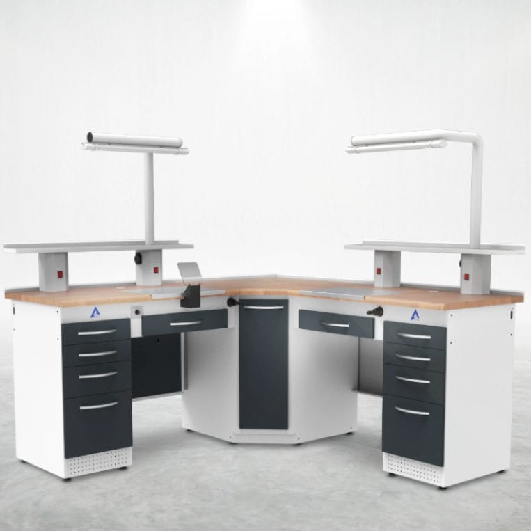 Dental laboratory workstation with shelves - LM2 - A4 Dental - with ...
