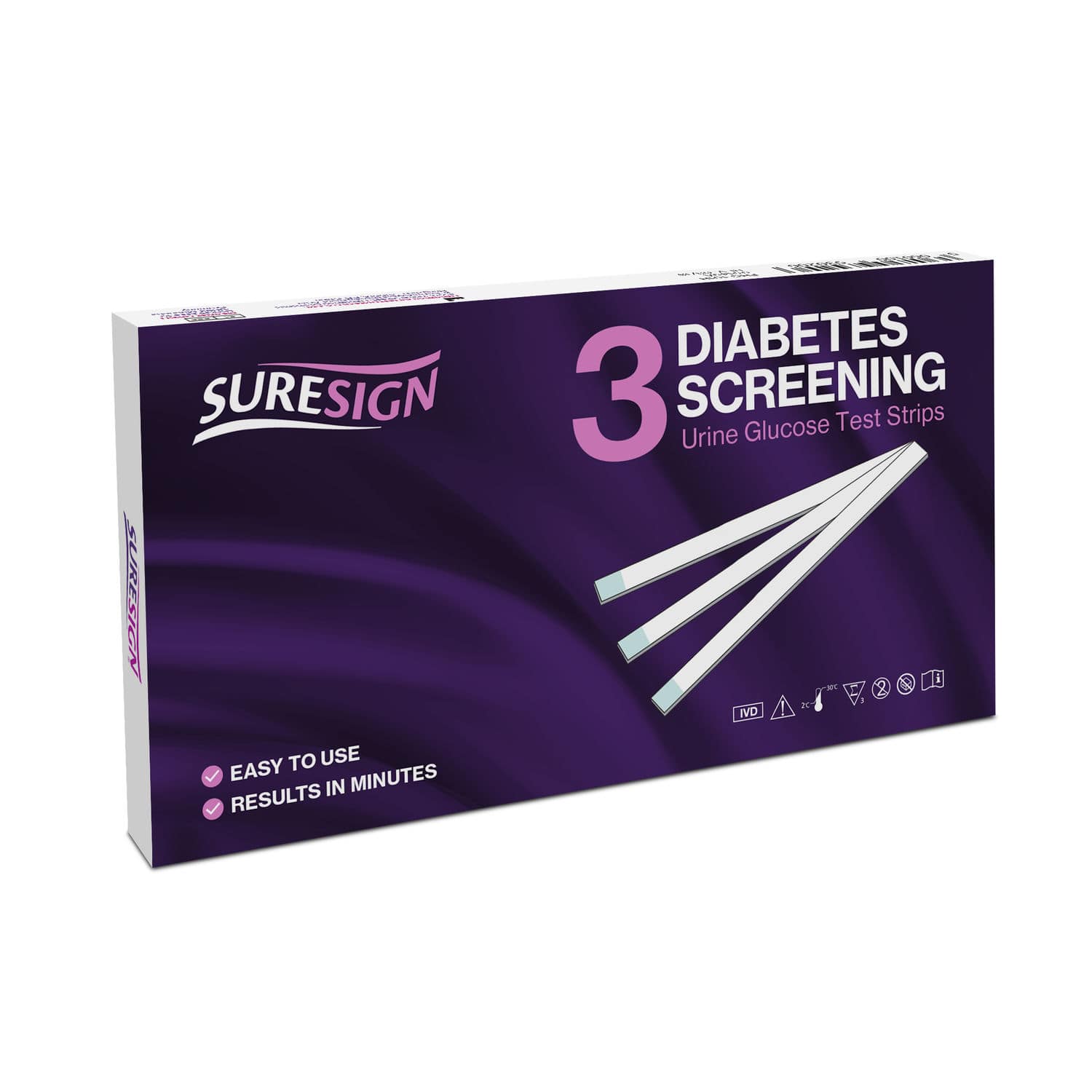 Diabete rapid screening test - Suresign - glucose / urine / blood