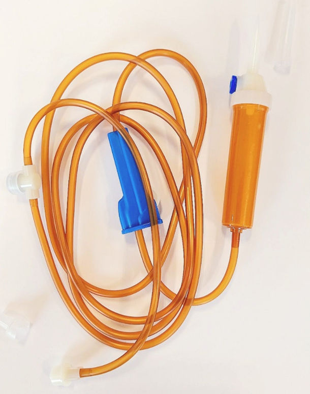 Infusion set with drip chamber - UV IS + site - Margomed - with Y port ...