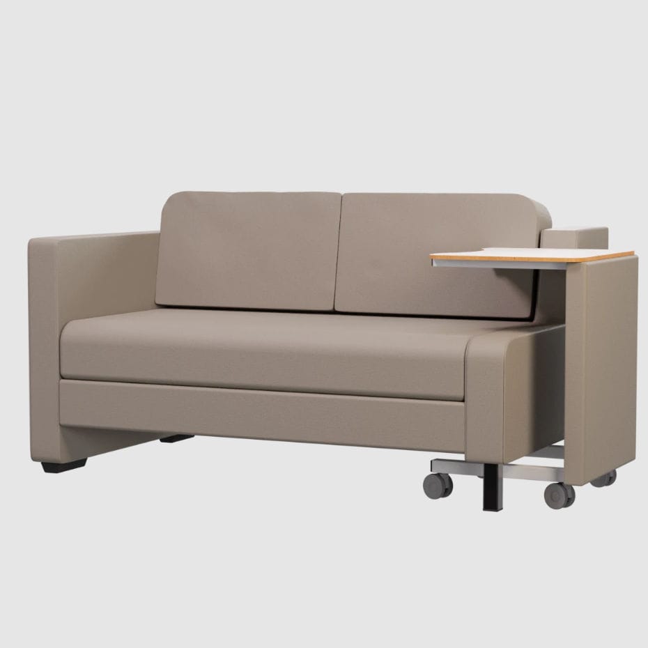 Waiting room sofa - MT 612 - Metahospitalar - for patient rooms / 2-person