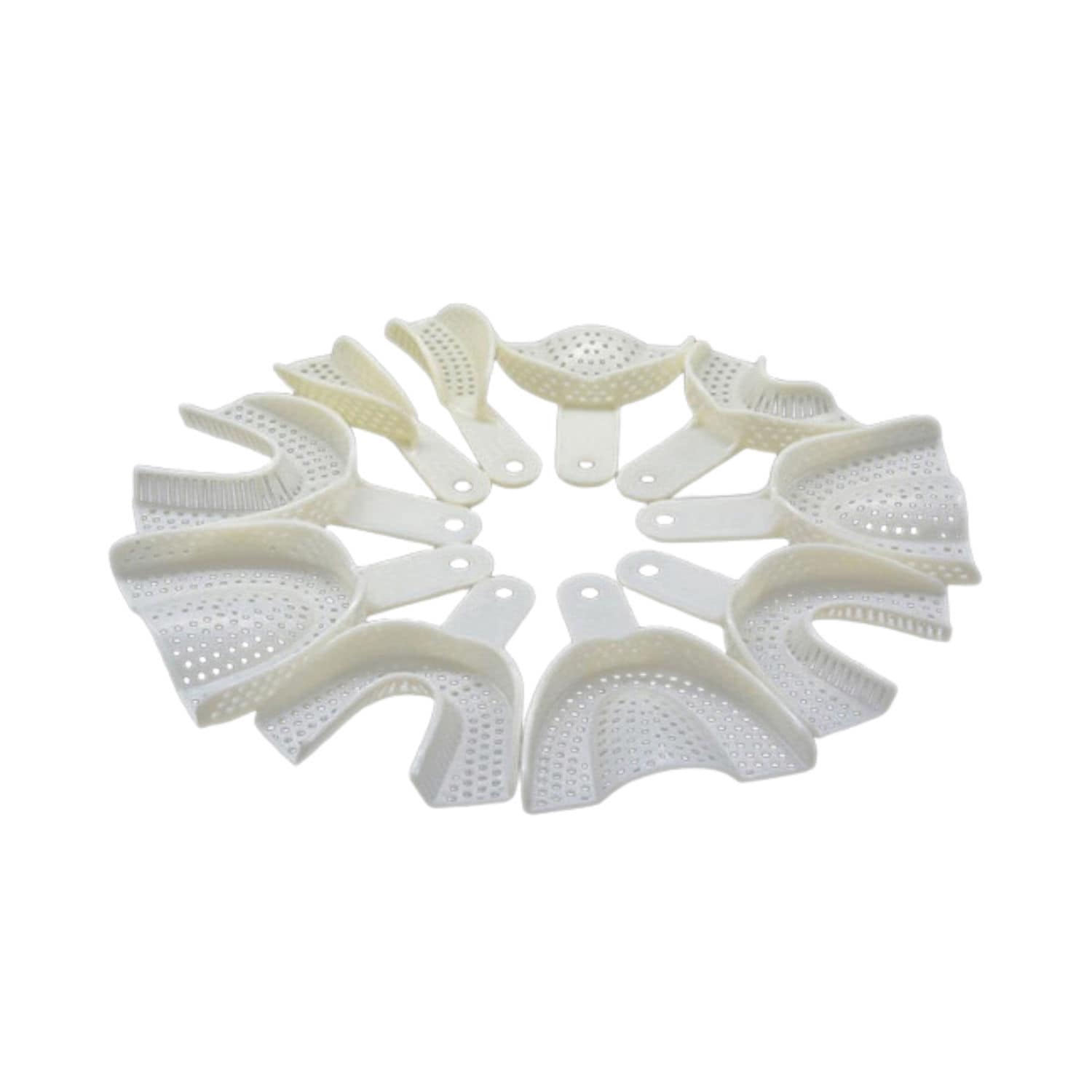 Partial denture dental impression tray - Debo.Ltd - perforated