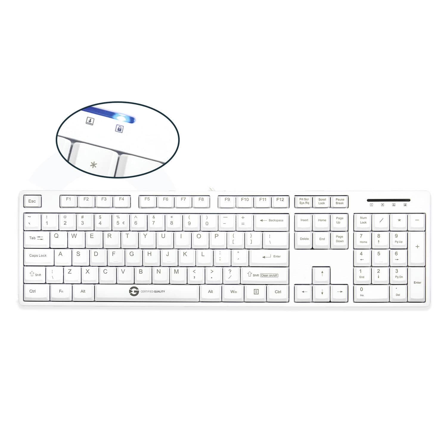 Medical keyboard with numeric keypad - CLEANTYPE® BASIC KPL-U10060 ...
