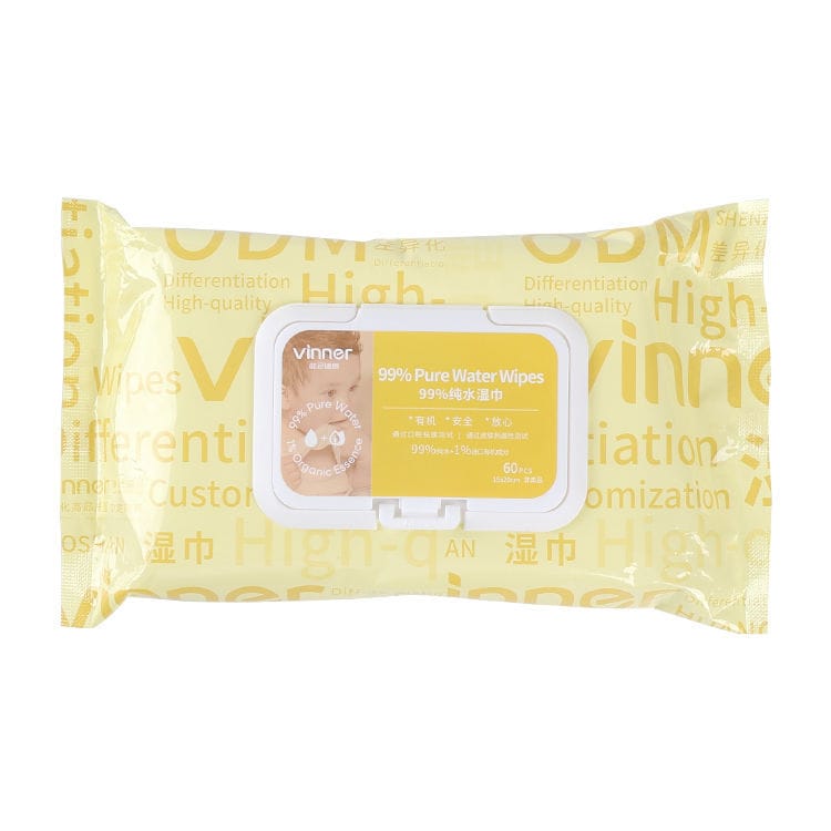 Baby hygiene cleansing wipes - Vinner Care - pack of 60