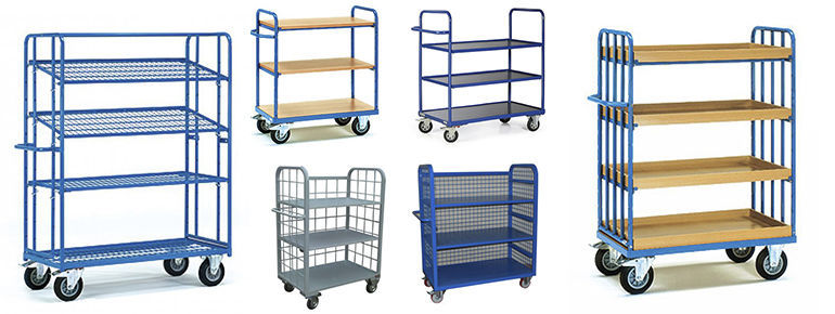 Trolley with shelf - NERI - mobile