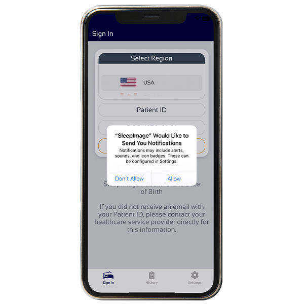 Recording mobile application - SleepImage - medical / iOS / Android