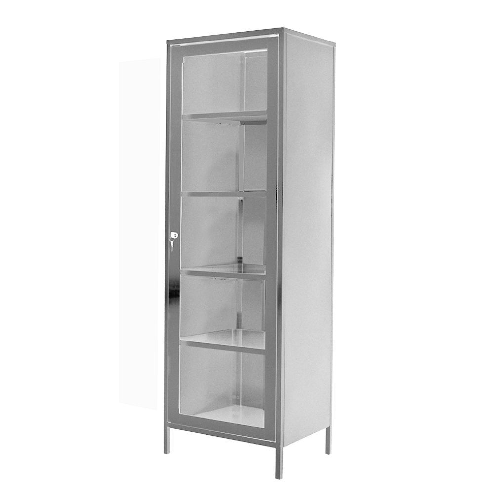 Cabinet with shelf - BL-1(N) - Zapovit - with door / stainless steel ...