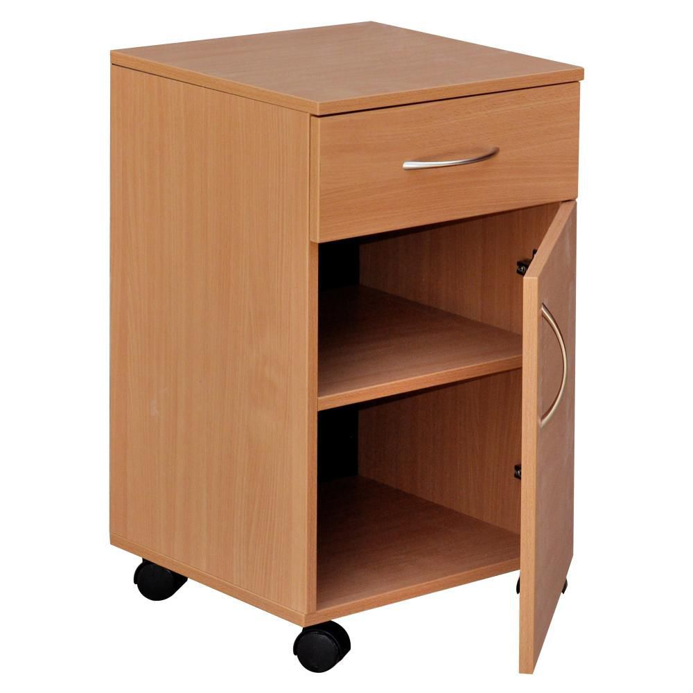 Bedside table on casters - TP-2 - Zapovit - with wardrobe / with drawers