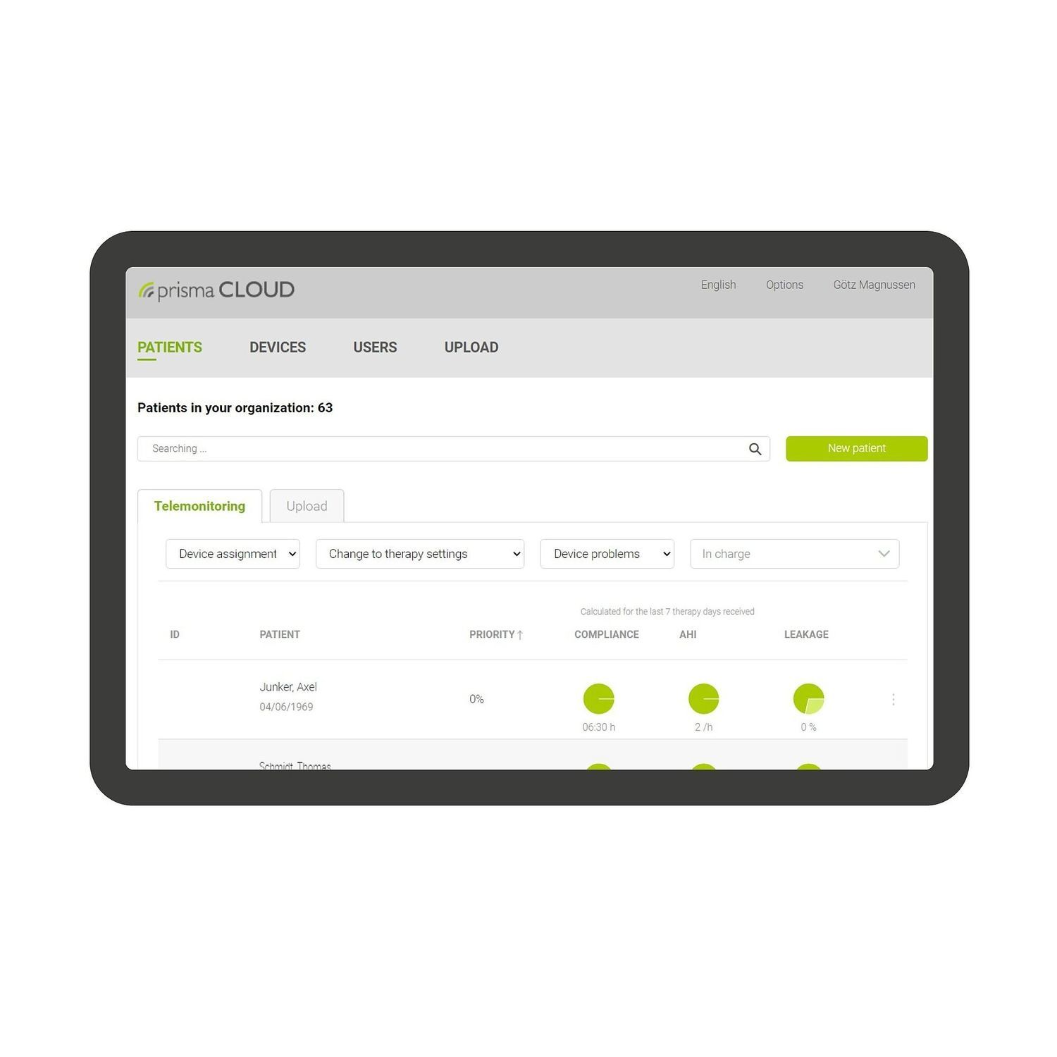 Data management software - prisma CLOUD - Löwenstein Medical Technology ...