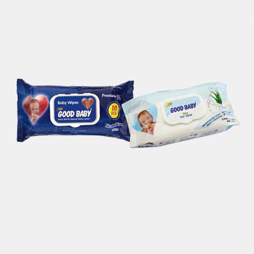 Baby hygiene cleansing wipes - GOOD BABY® - Paksel - pack of 80