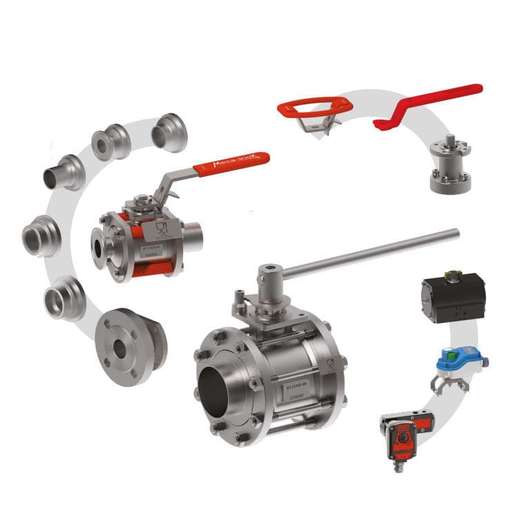 Ball valve - PZ4 I - Meca-Inox - for water / oil / for steam