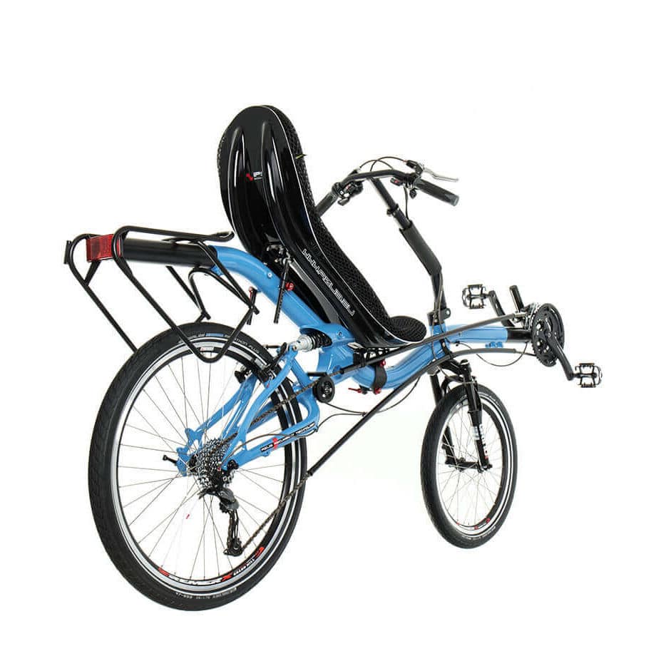 Crank-propelled recumbent bicycle - SIX - Azub Bike - adult / blue