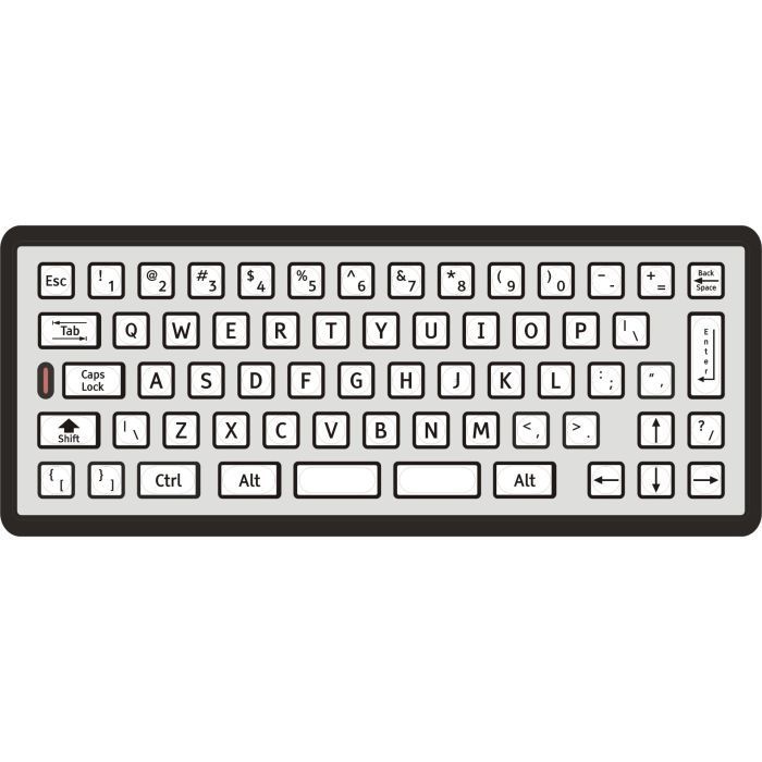 Keyboard with numeric keypad - 2210-35202 - STORM INTERFACE - stainless ...