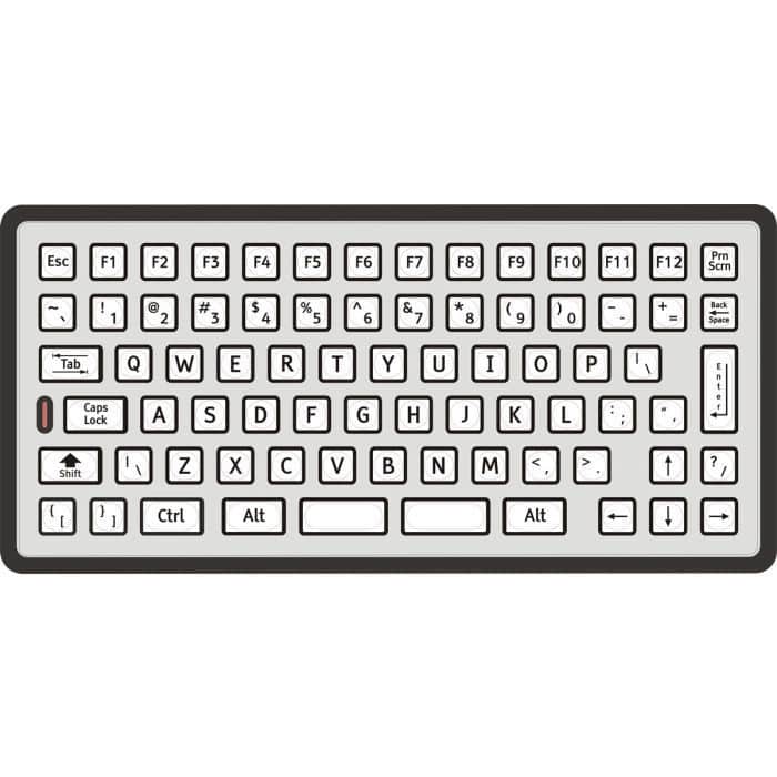 Keyboard with numeric keypad - 2220-55202 - STORM INTERFACE - stainless ...