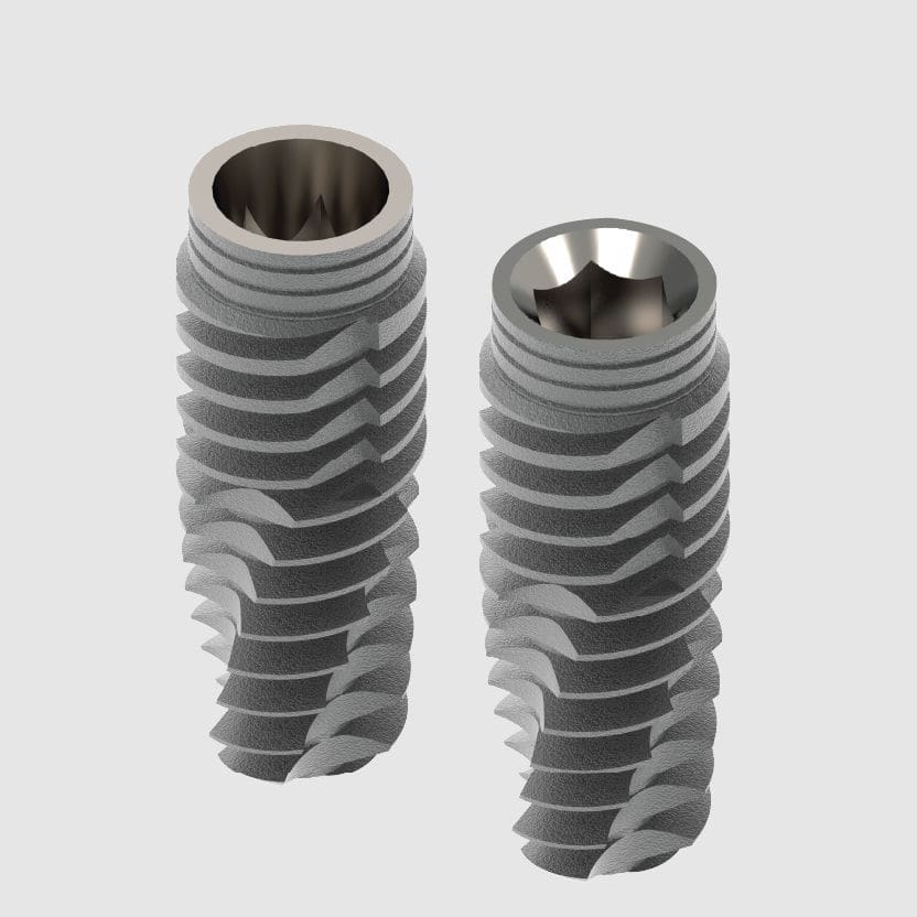 Cylindro-conical dental implant - Trio - Alfa Gate - titanium ...