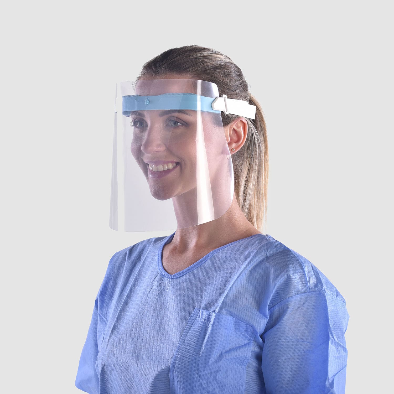 Full-face protection visor - RC-O1-000101 - Ramedical - reusable / medical / anti-fog coating