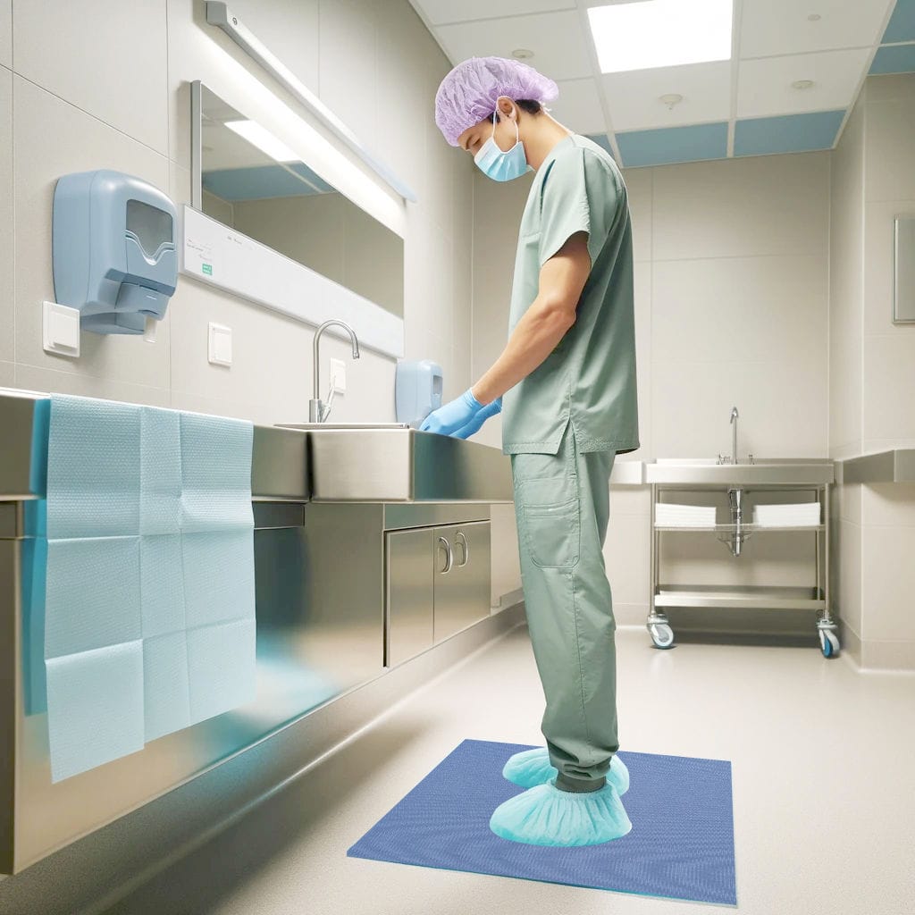 Absorbent medical mat - DryMed Top - Ramedical - anti-slip