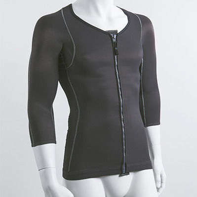 Postural support compression vest - NOVATEX MEDICAL - men / black / blue