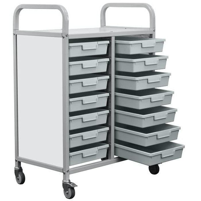 Hospital trolley - HI-MK8AB-2S - Handle-iT - storage / with tray / modular