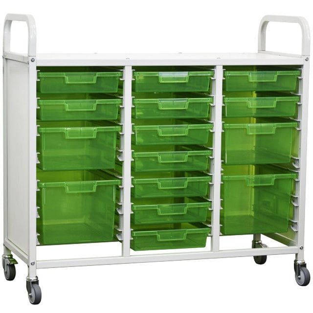 Hospital trolley - HI-MK8-3S-71 - Handle-iT - storage / with tray / modular
