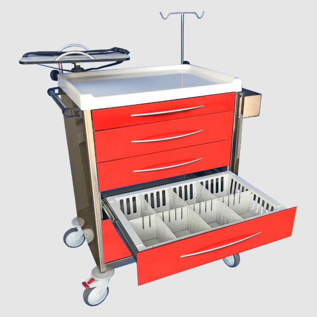 Emergency trolley - CE-1 - Social mobel - for operating rooms ...