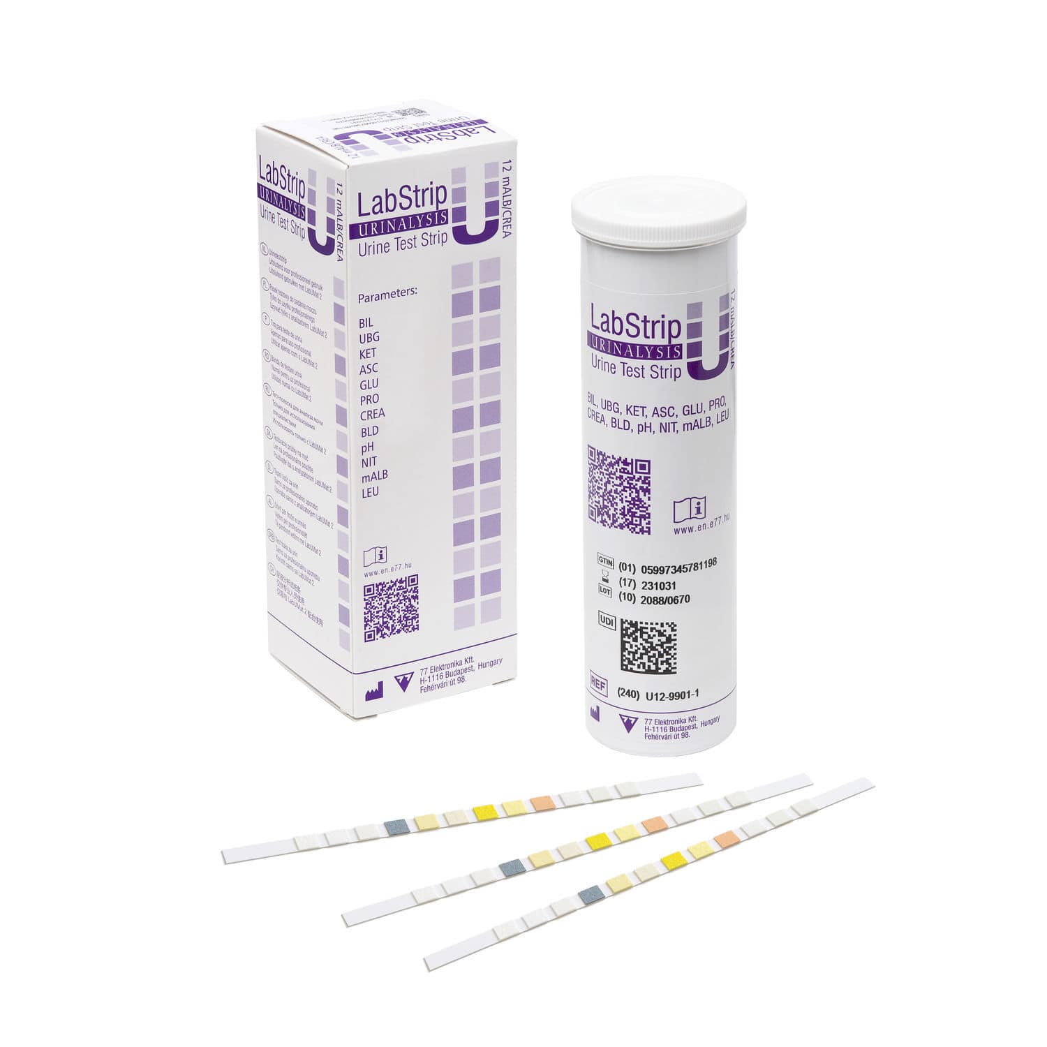 Liver disease test strip - LabStrip U12 mALB - 77 Elektronika - for ...