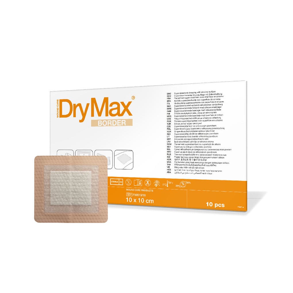 Silicone wound dressing - DryMax Border - Absorbest - sterile ...