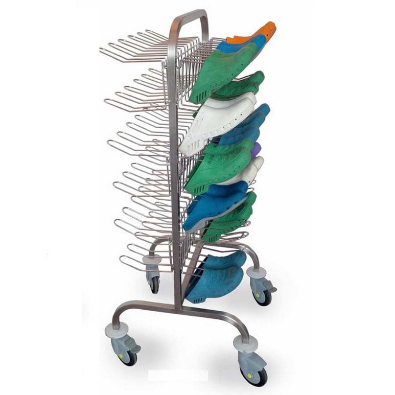 Shoe rack trolley - Agencinox - storage / stainless steel