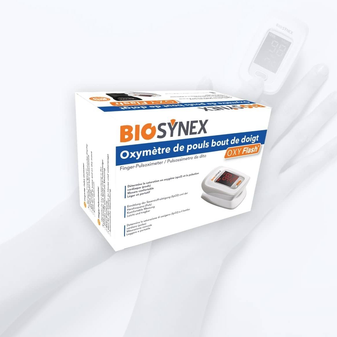 Fingertip pulse oximeter - Oxy Flash - BIOSYNEX - medical / white