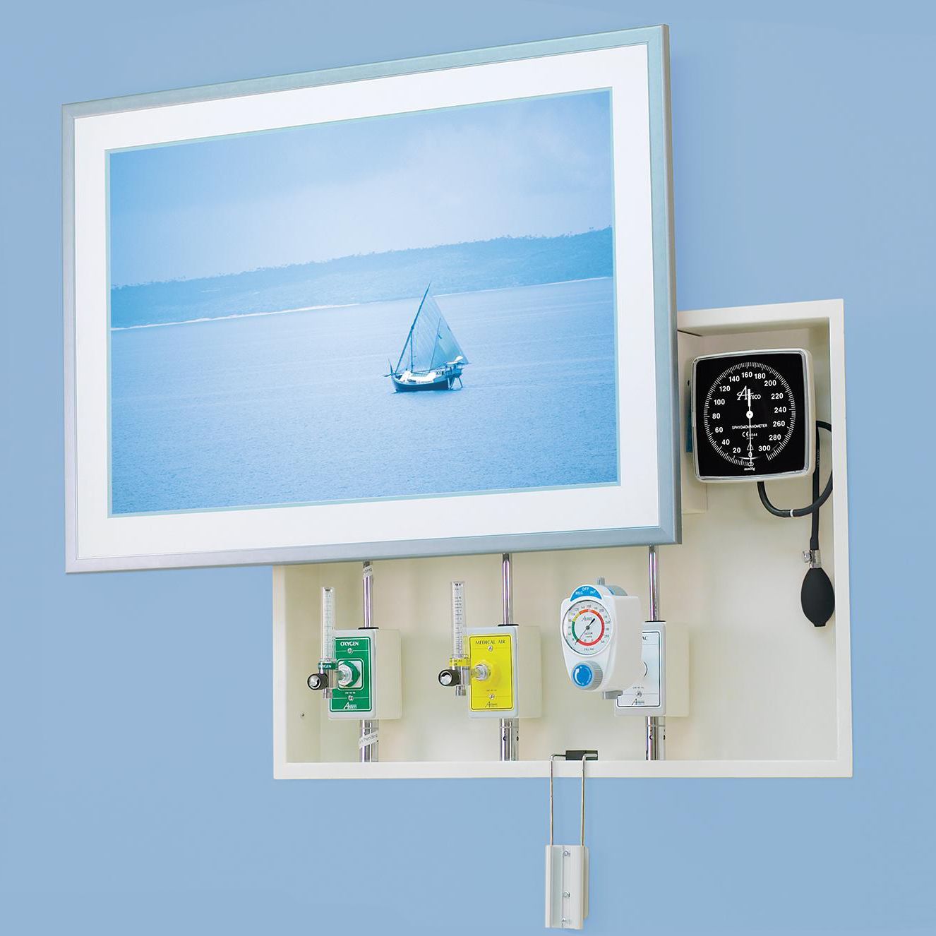 Wall-mounted medical gas supply unit - Artwall - Amico - with plug sockets