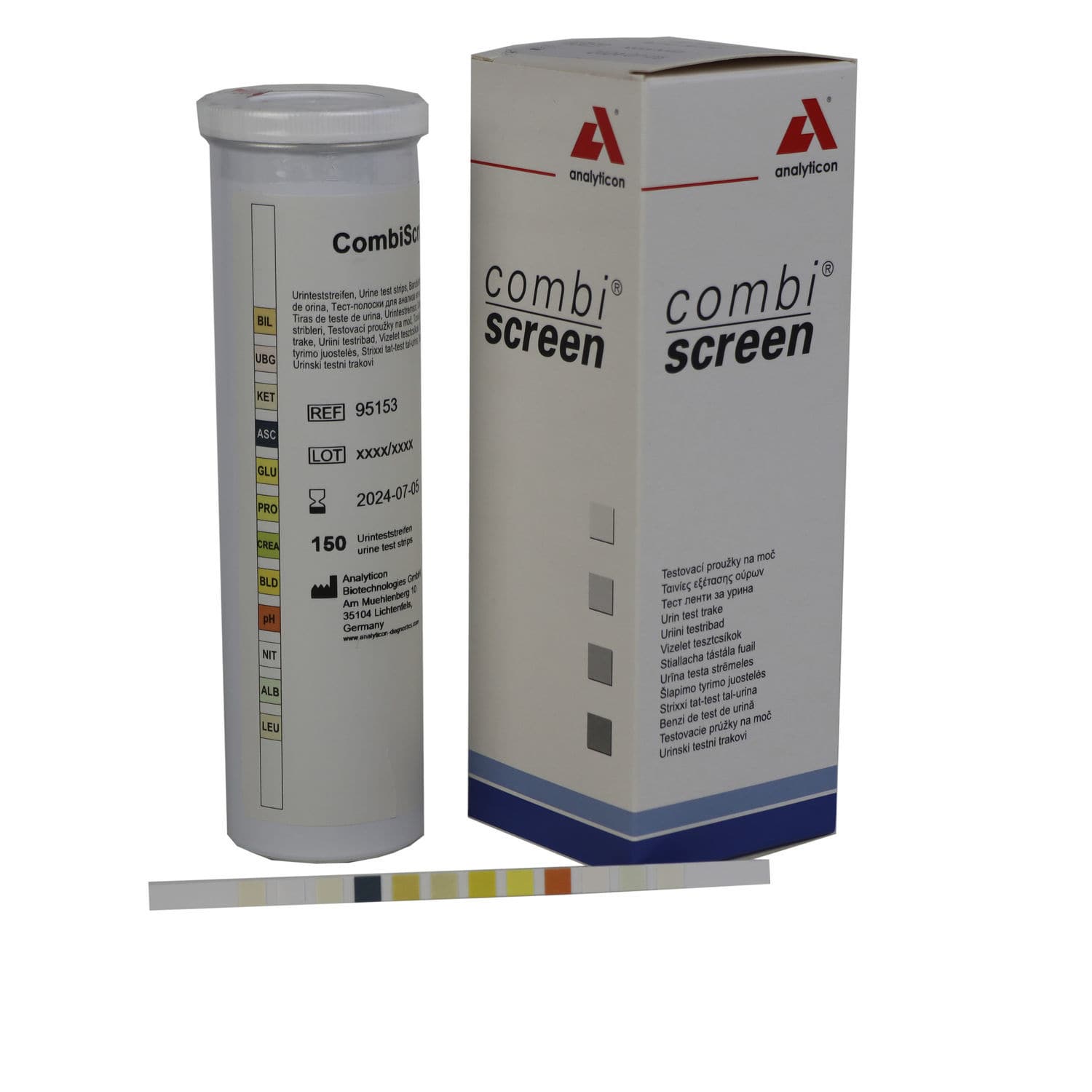 Urinalysis test strip - CombiScreen® Auto ACR - Analyticon ...