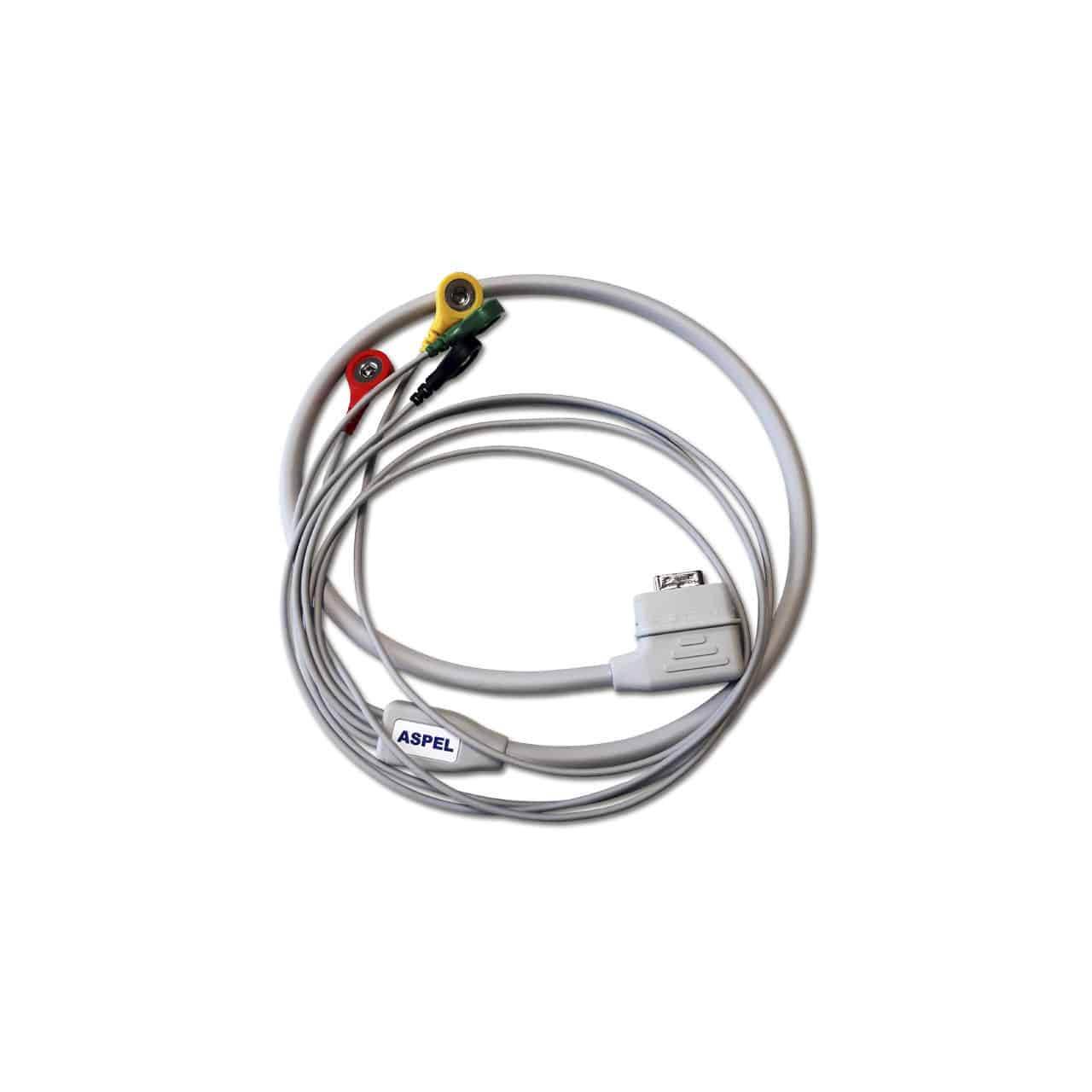 Cardiac Holter monitor ECG cable - KRH-703 v.312 - ASPEL - 4-wire