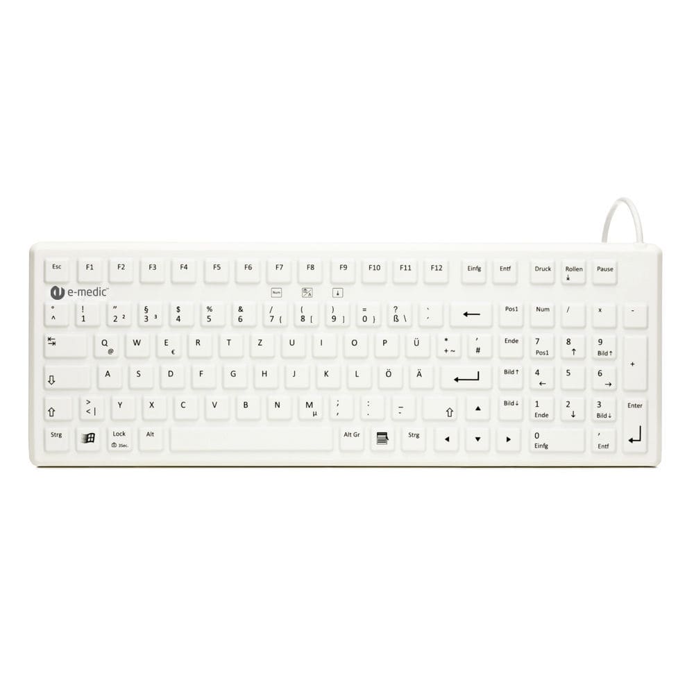 Medical keyboard with numeric keypad - e-medic ST - Baaske Medical ...