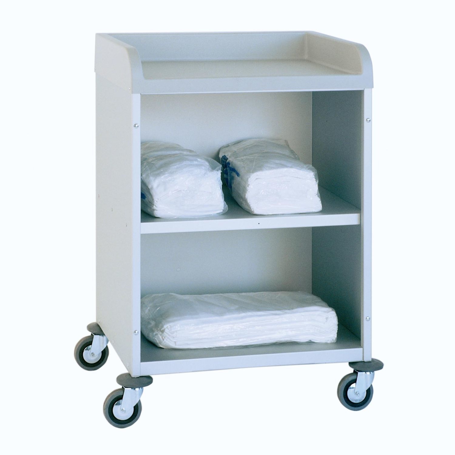 Clean linen trolley - 3950 CR - Alvi - medical / transport / 2-shelf
