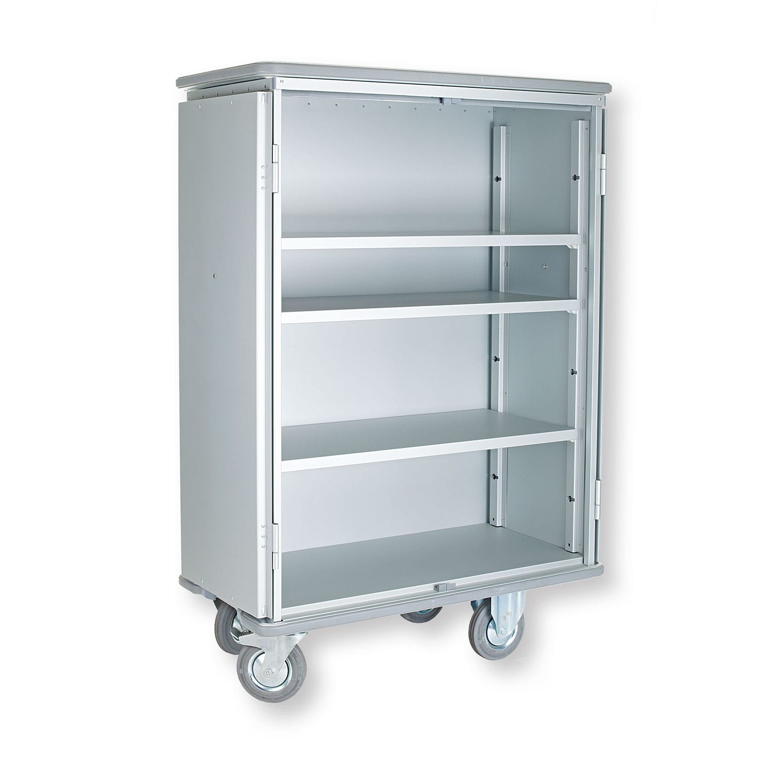 Clean linen trolley - 1600/055 CR - Alvi - medical / transport / 3-shelf