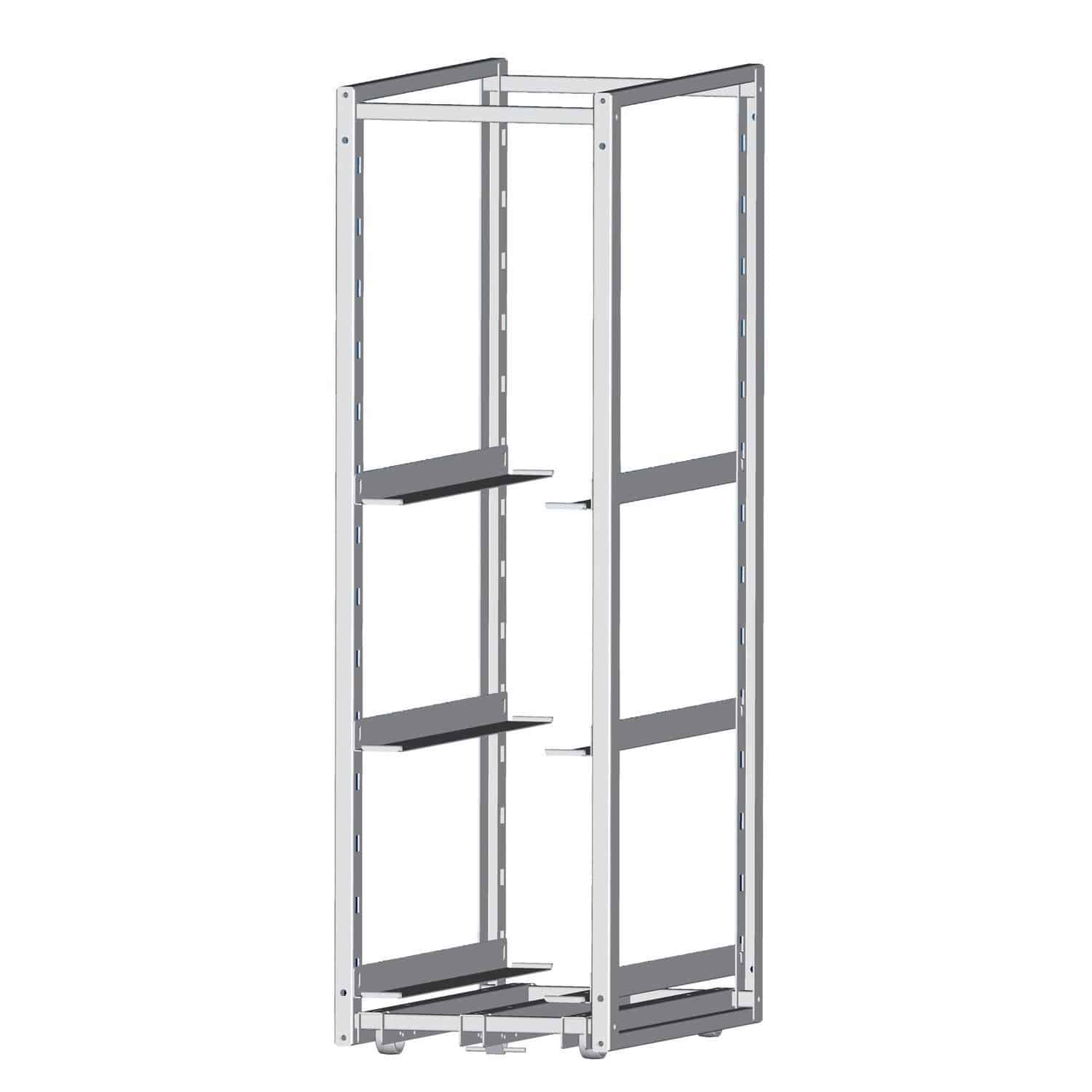 3-shelf shelving unit - SY 5025/1 - Alvi - open-structure / floor track ...