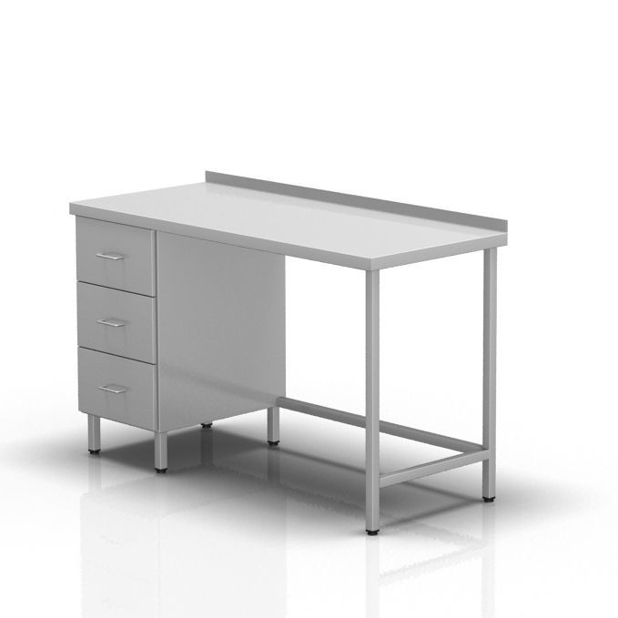 Work table - 2-383 - ALVO Medical - rectangular / fixed / stainless steel