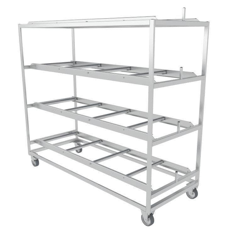 4-shelf shelving unit - N2-713 - ALVO Medical - mortuary / stainless steel