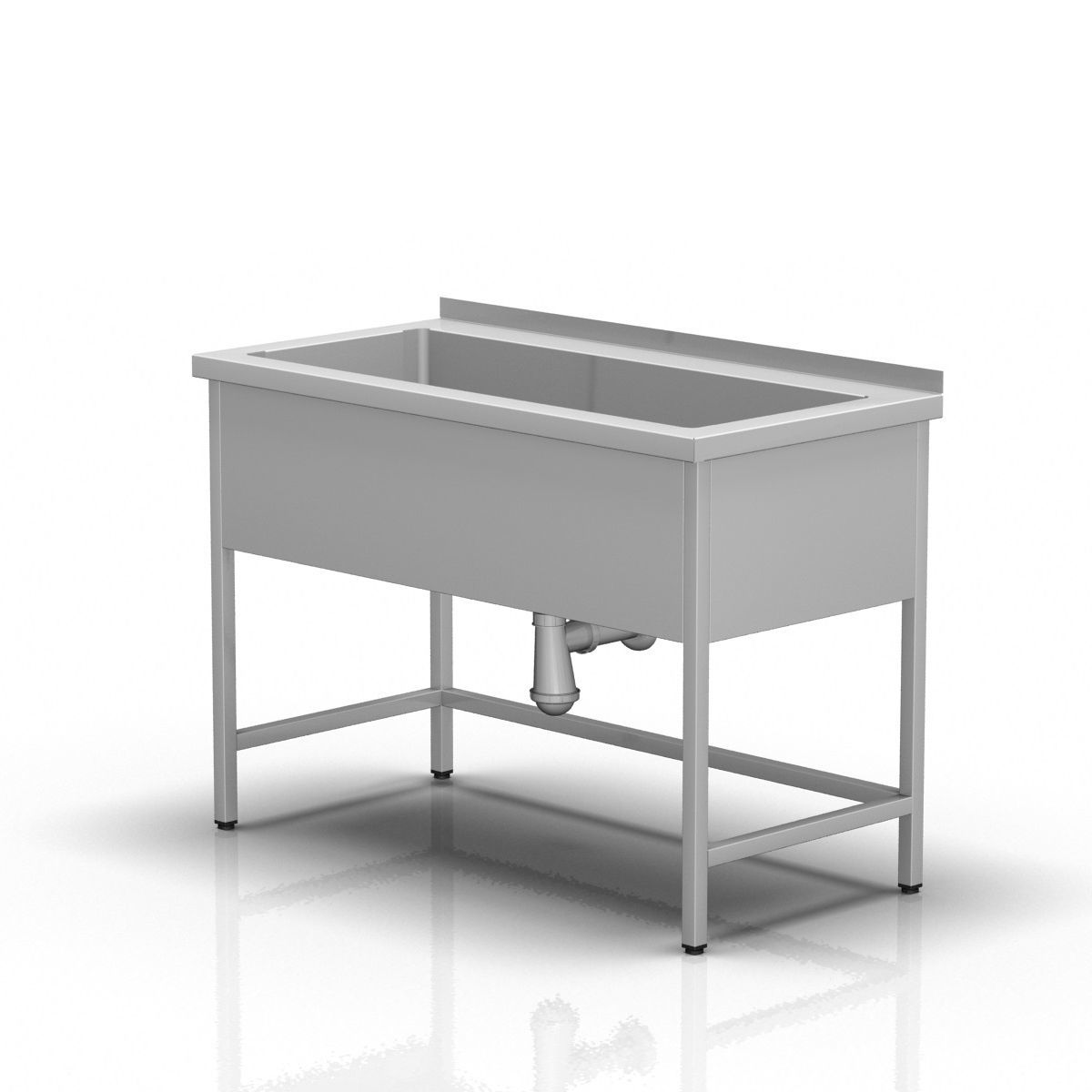 Work table - 2-396 - ALVO Medical - rectangular / with sink / stainless ...