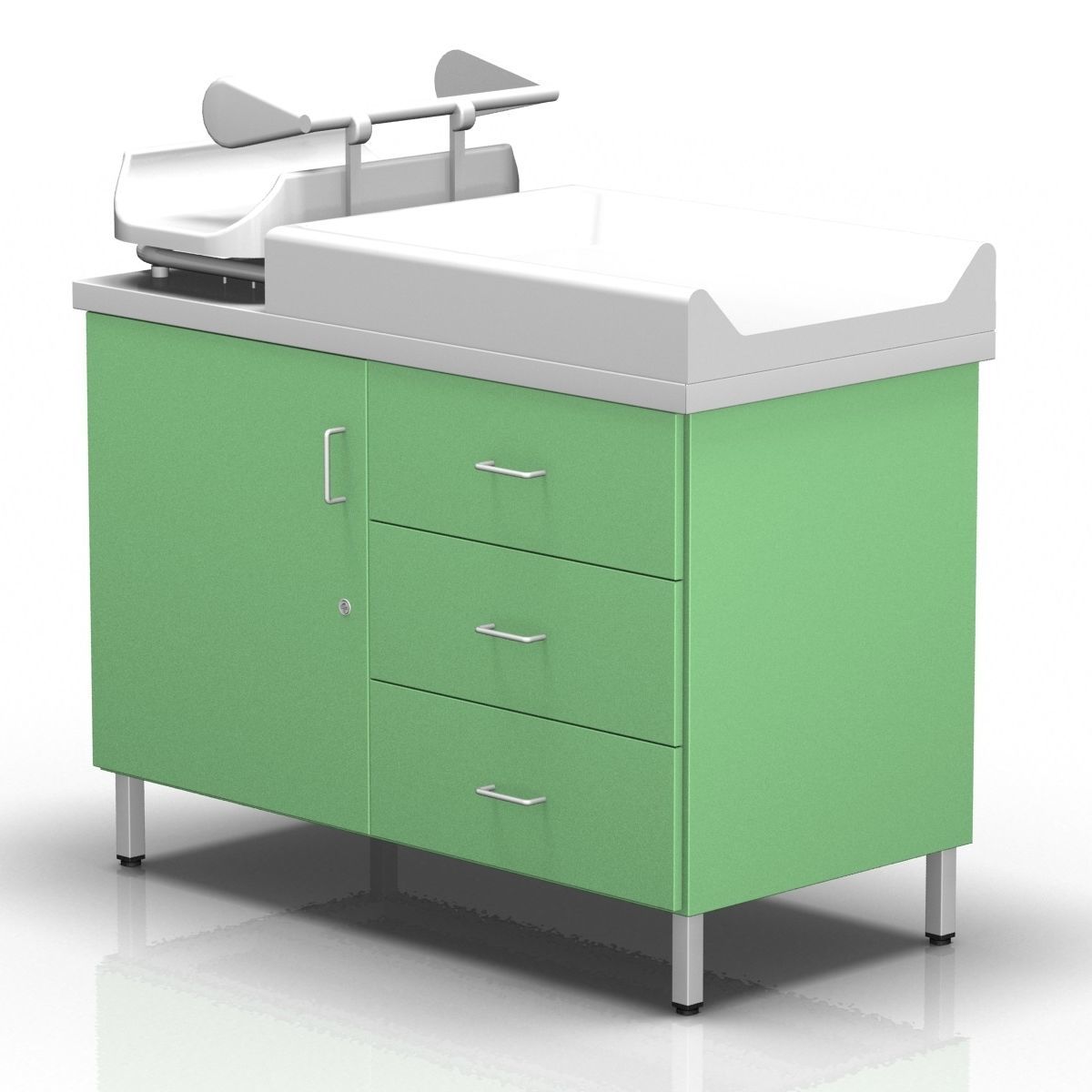 Hospital cabinet - 2-064 - ALVO Medical - with scale / stainless steel ...