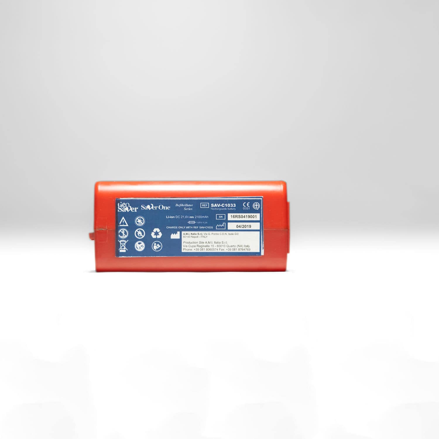 Defibrillator battery - SAV-C1033 - A.M.I. ITALIA - lithium / compact