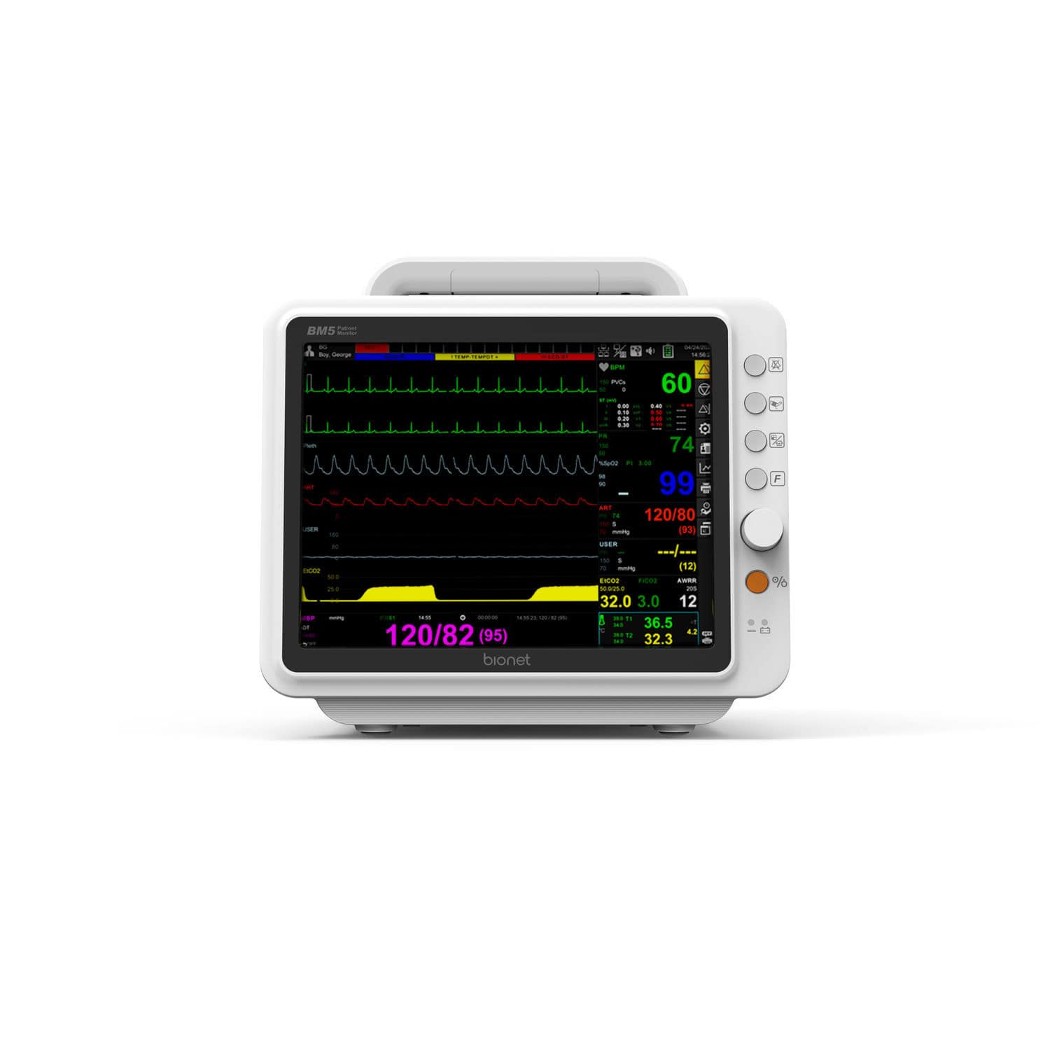 Portable multi-parameter monitor - BM5 - Bionet - compact / bedside / ECG