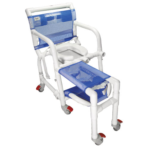 Bath seat with armrests - 340CL - Carci - on casters / with footrest ...