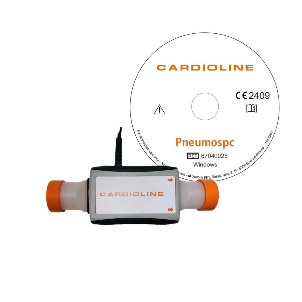 Computer-based spirometer - pneumosPC Windows - Cardioline - hand-held ...