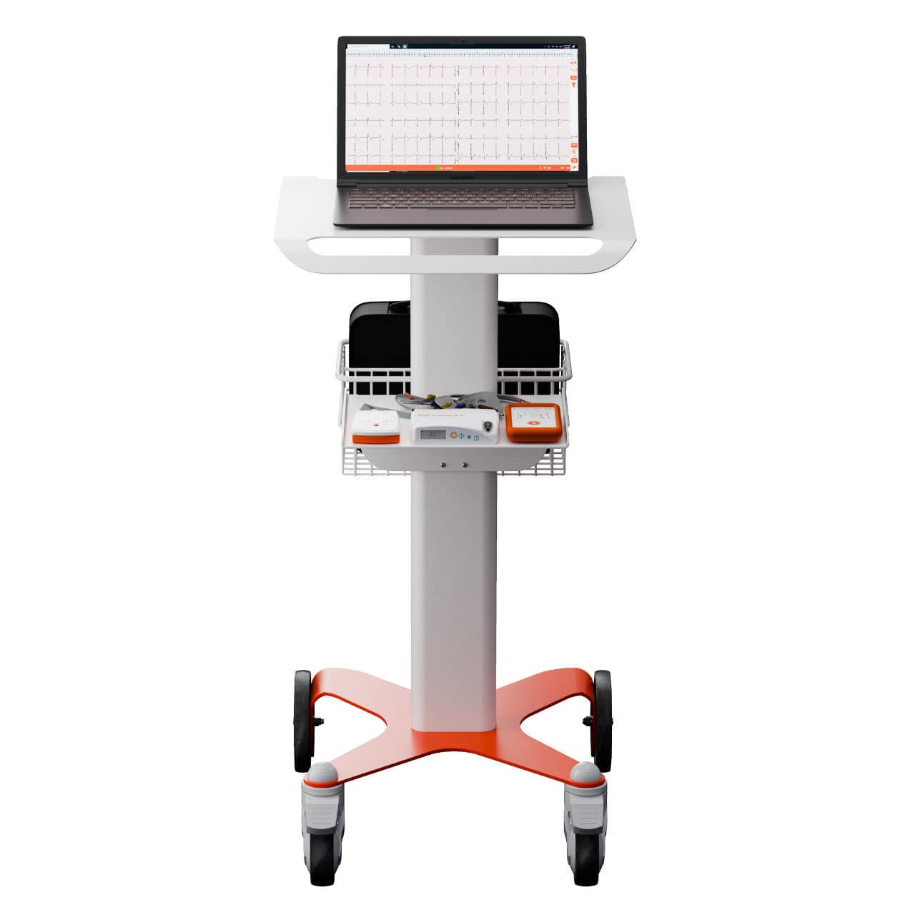 Computer cart with ECG - CardioConsolle - Cardioline