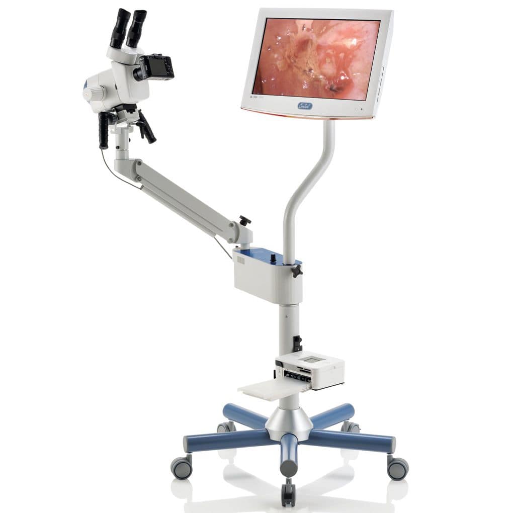 Binocular colposcope - Z4 - Centrel - video / trolley-mounted